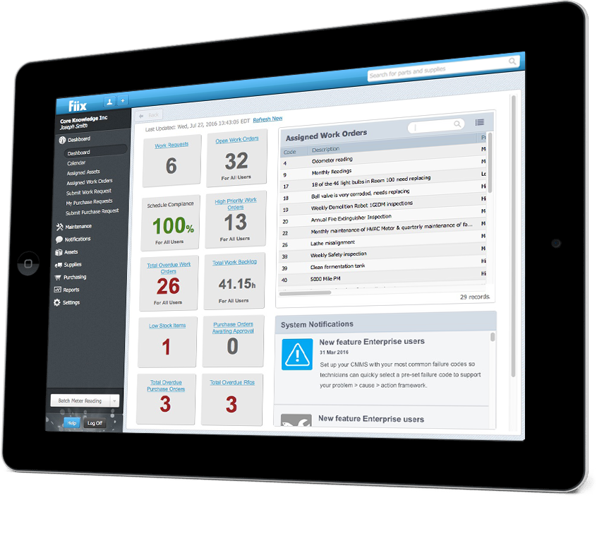 CMMS Features, Information, and Overview | Fiix